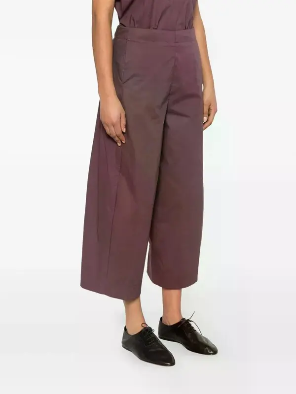 NINE:INTHE:MORNING Mia Cropped Trousers - Purple