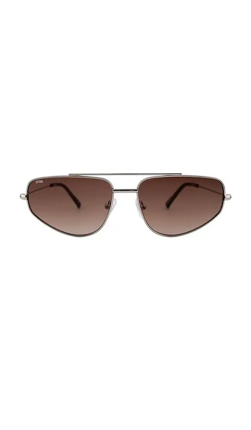 OTRA Christie Sunglasses - Silver & Smokey Brown Fade