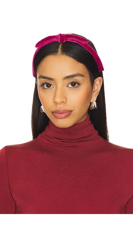 Lele Sadoughi Blush Embellished Headband Lele Sadoughi Embellished Crystal Corduroy Slim Knotted  main image 2