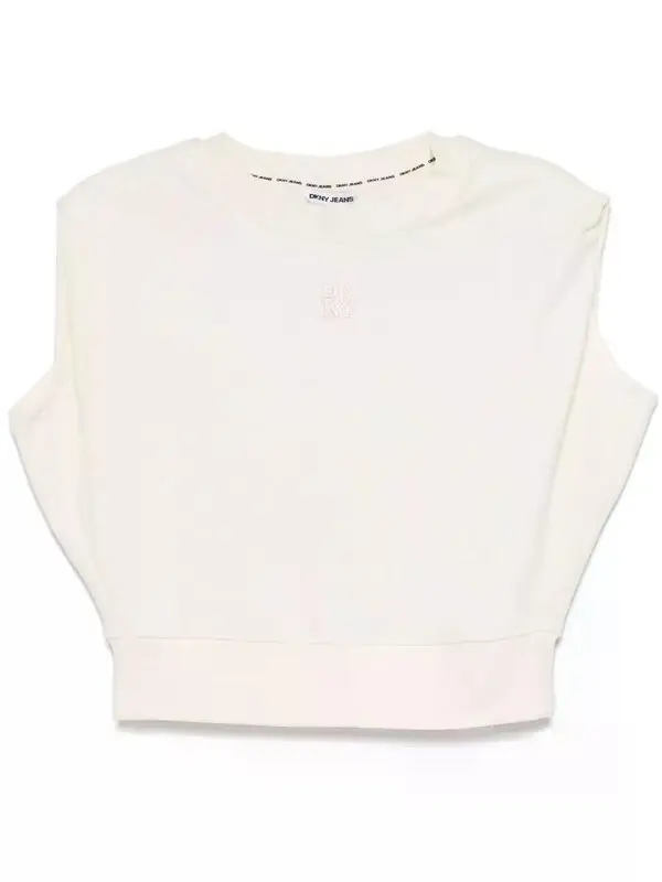 Dkny Embroidered Sleeveless Sweatshirt