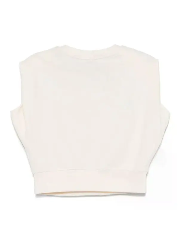 Dkny Embroidered Sleeveless Sweatshirt