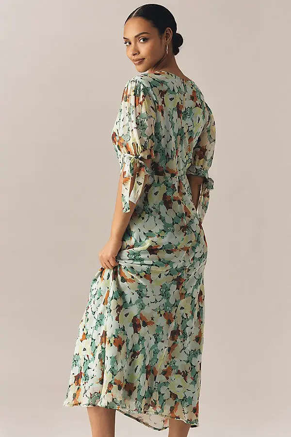 green dress high neck Ramy Brook Tatiana Gown in Garden Green
