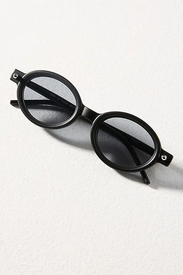 Anthropologie Matte Oval Sunglasses In Black - 55% Off 