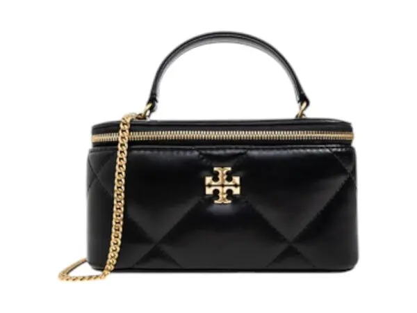 Tory Burch Kira Diamond Quilt Vanity Case - Black