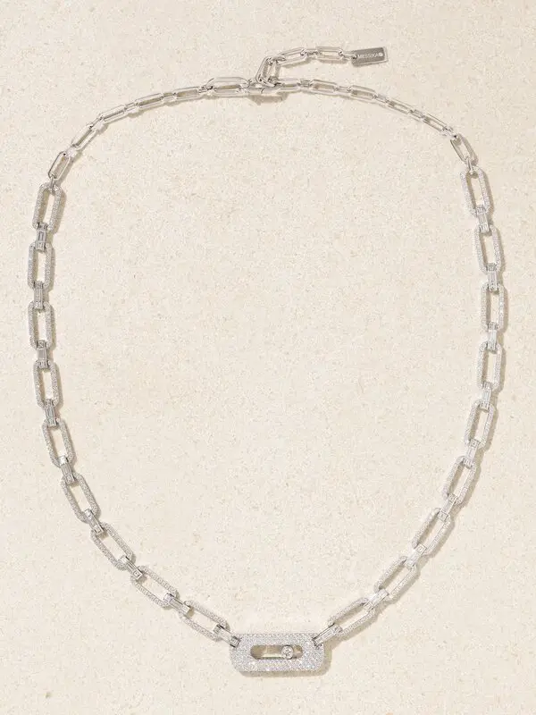 Messika My Move 18-karat White Gold Diamond Necklace - Silver