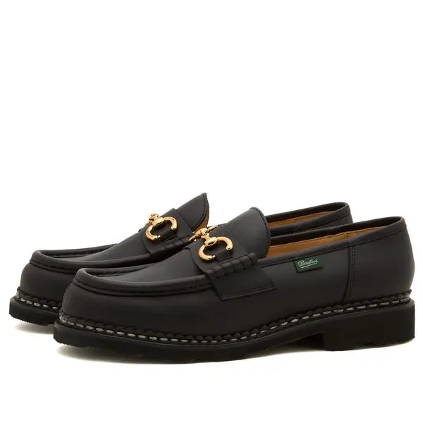 Paraboot Orsayti Leather Moccasin Loafer - Black