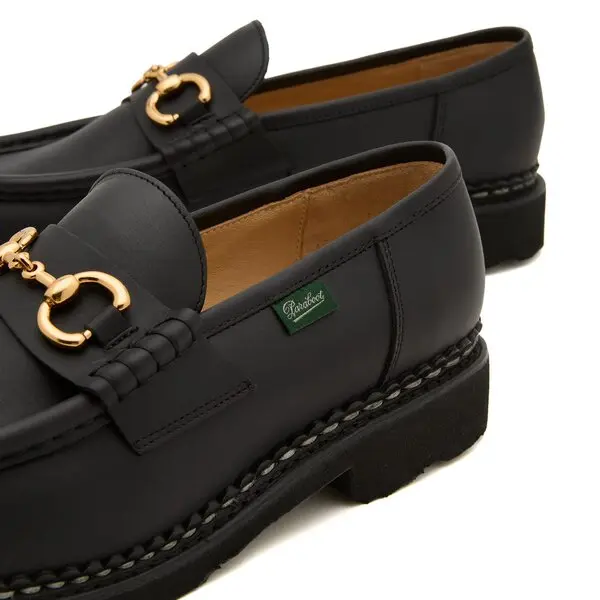 Paraboot Orsayti Leather Moccasin Loafer - Black