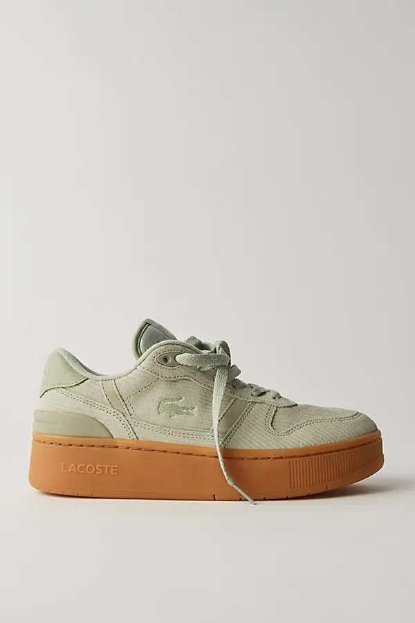 Lacoste T-clip Platform Sneakers - Light Khaki/gum