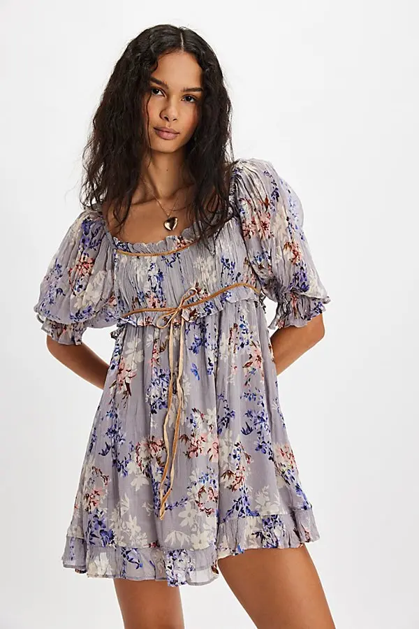 knee length dresses for ladies Free People Midnight Magic Mini Dress ★ Red main image 0