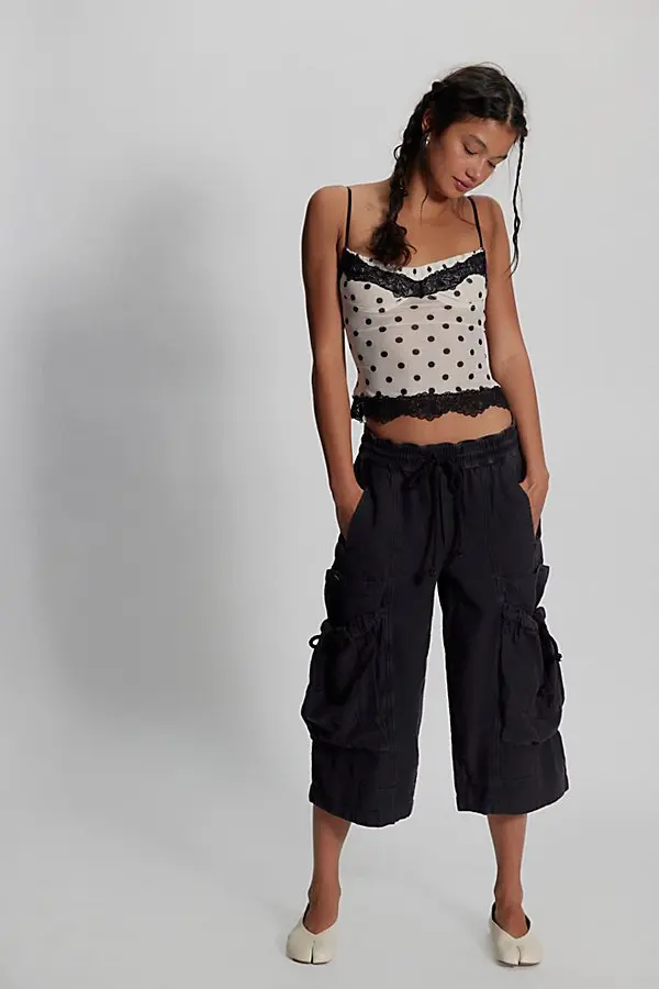 Free People Ashton Crop Pants - Washed Black