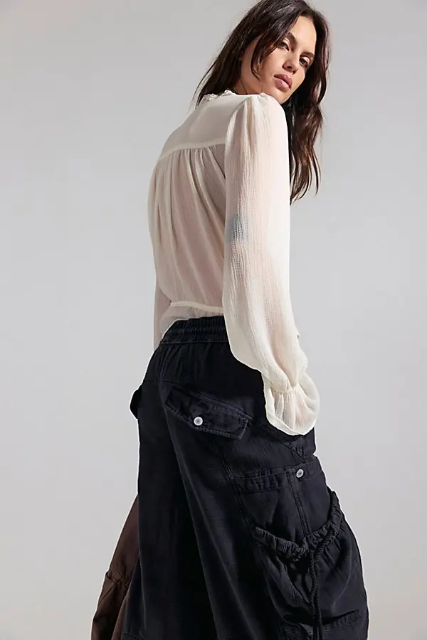 Free People Ashton Crop Pants - Washed Black