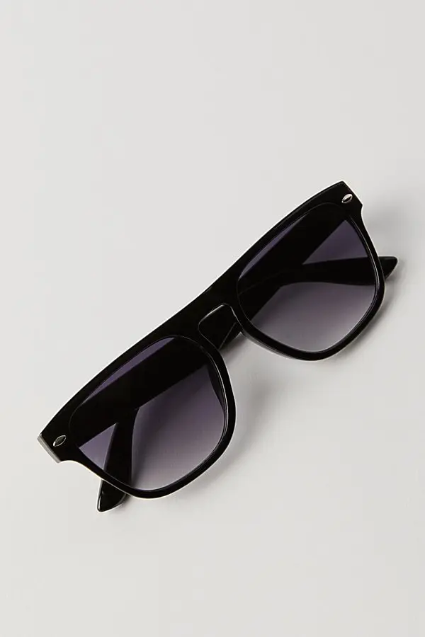 Free People Percy Black Sunglasses ❤️ NWOT Percy Classic Rectangle Sunglasses | Free People main image 2