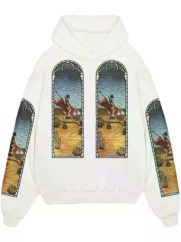 WHO DECIDES WAR BY EV BRAVADO X Est Gee Stained Glass Hoodie - White