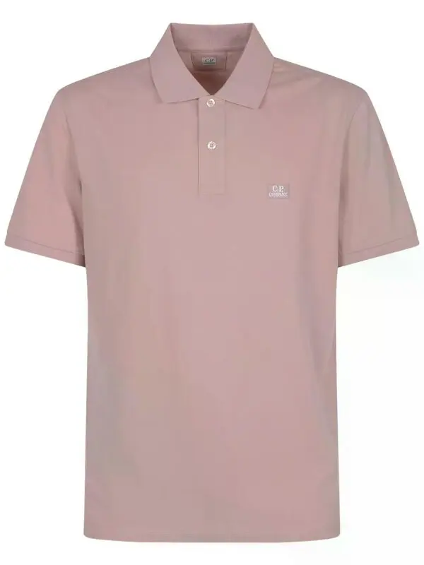 C.P. COMPANY Logo-patch Polo Shirt - Pink