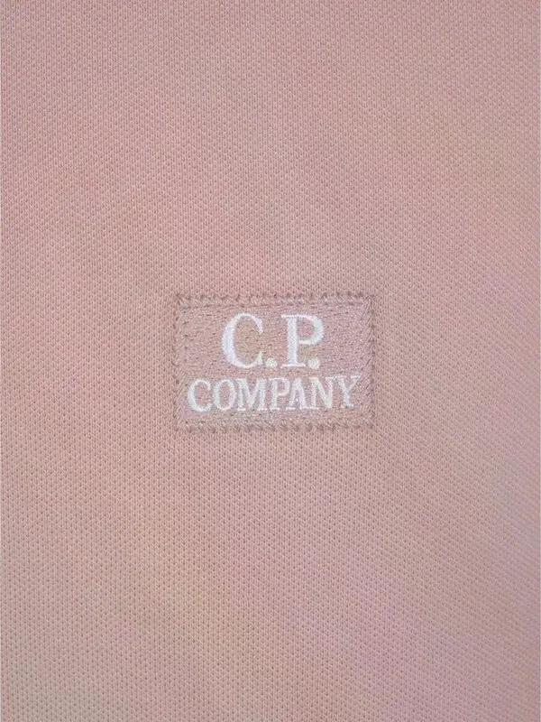 C.P. COMPANY Logo-patch Polo Shirt - Pink