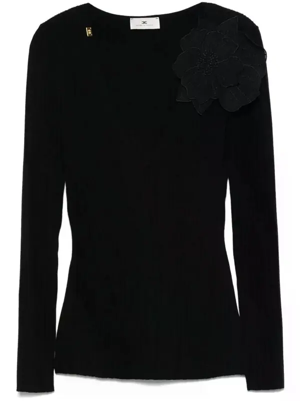 Elisabetta Franchi Floral-appliqué Top