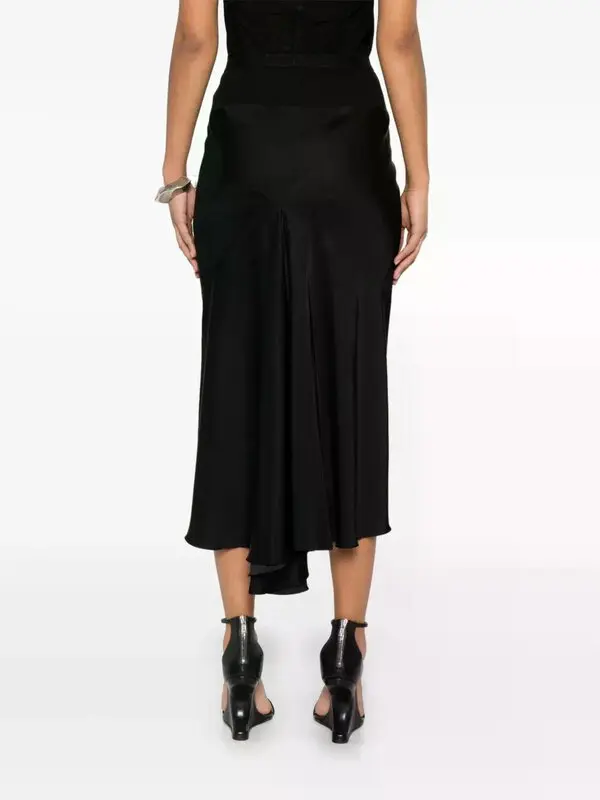Rick Owens Bias Midi Skirt - Black