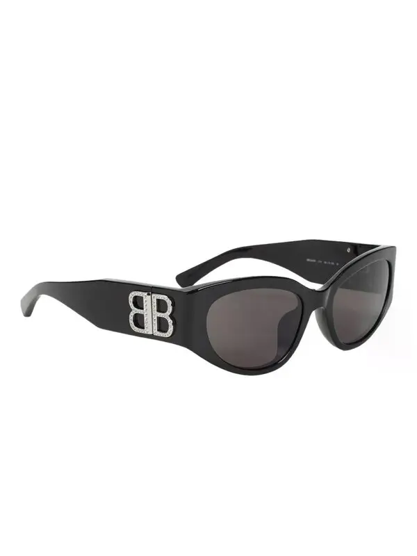 Balenciaga Geometric-frame Sunglasses - Black