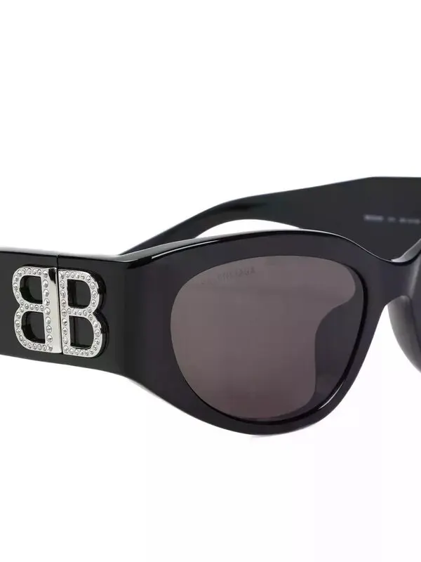 Balenciaga Geometric-frame Sunglasses - Black
