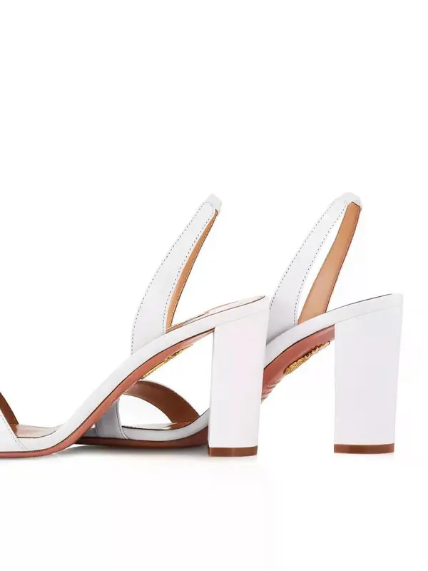AQUAZZURA 85mm So Nude Sandals - White