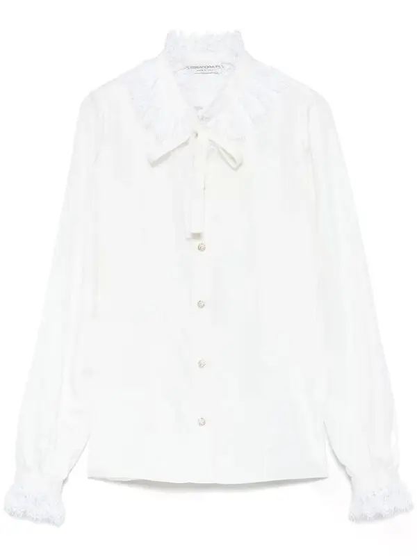 Alessandra Rich Silk Poplin Shirt