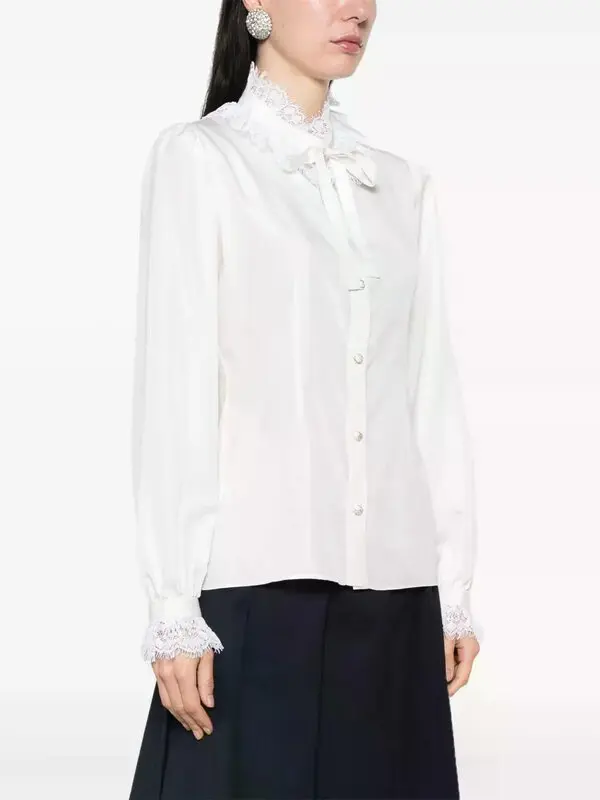 Alessandra Rich Silk Poplin Shirt