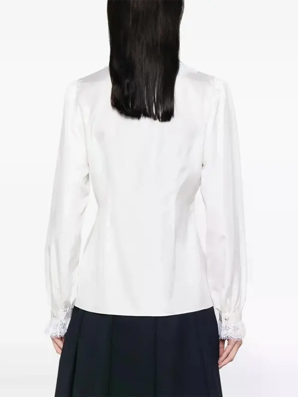 Alessandra Rich Silk Poplin Shirt