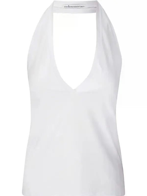 STEFANO MORTARI Open-back Tank Top - White