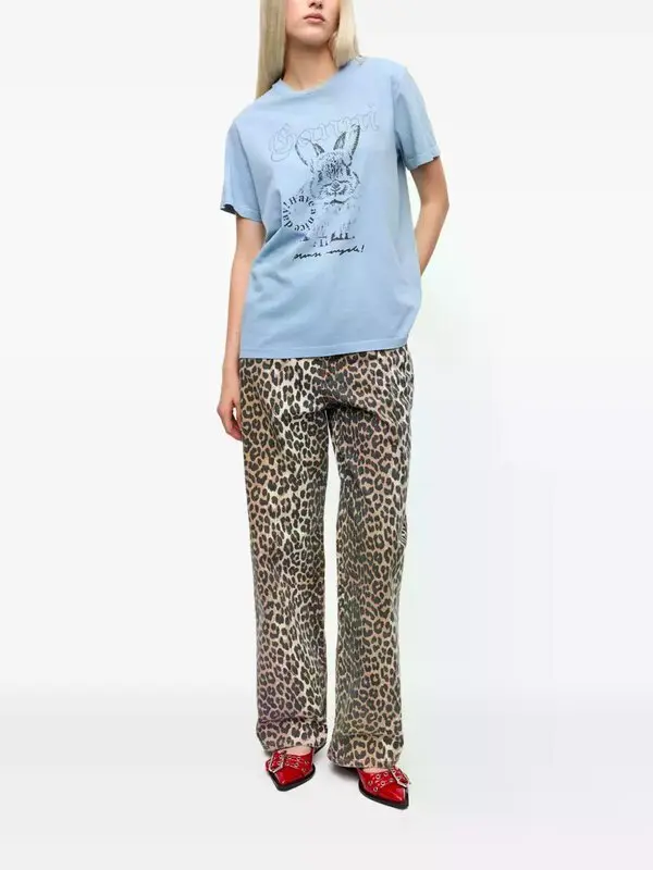 GANNI Bunny Print T-shirt