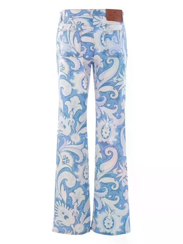 Etro Printed Straight-leg Jeans