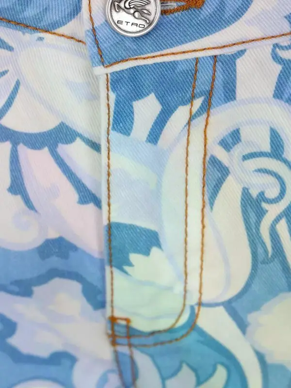 Etro Printed Straight-leg Jeans