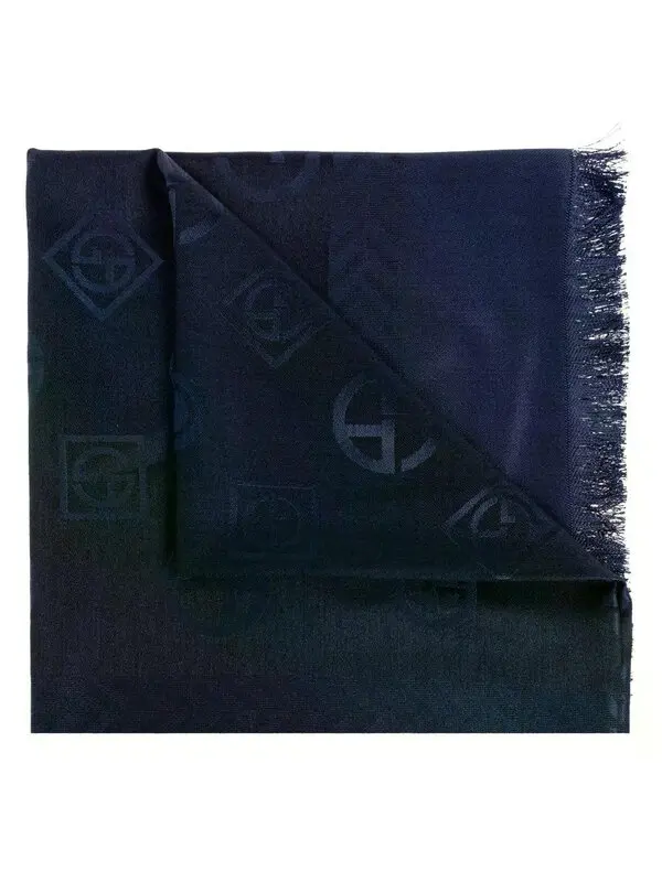 Giorgio Armani Silk Scarf - Blue