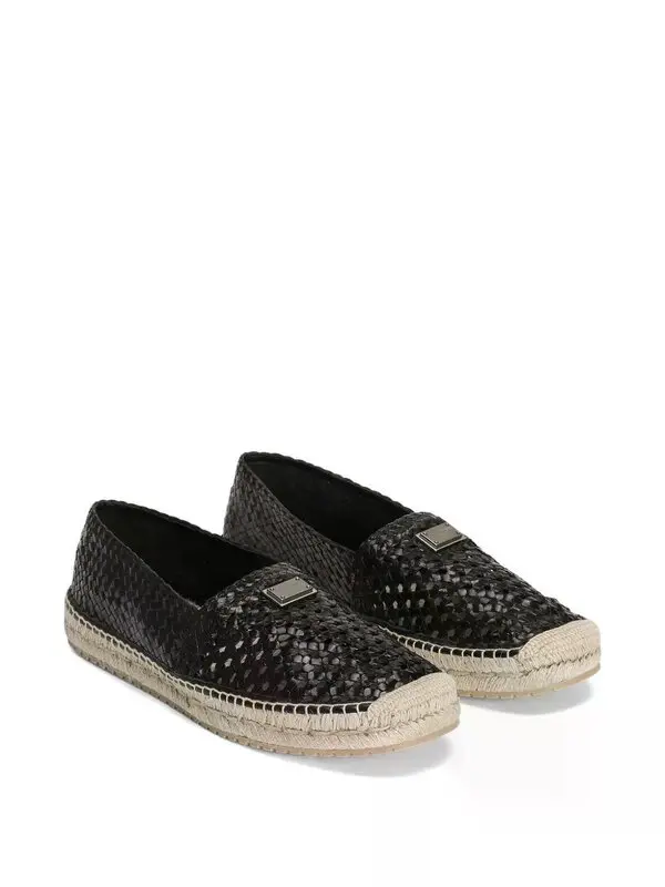 Dolce & Gabbana Woven Espadrilles - Black