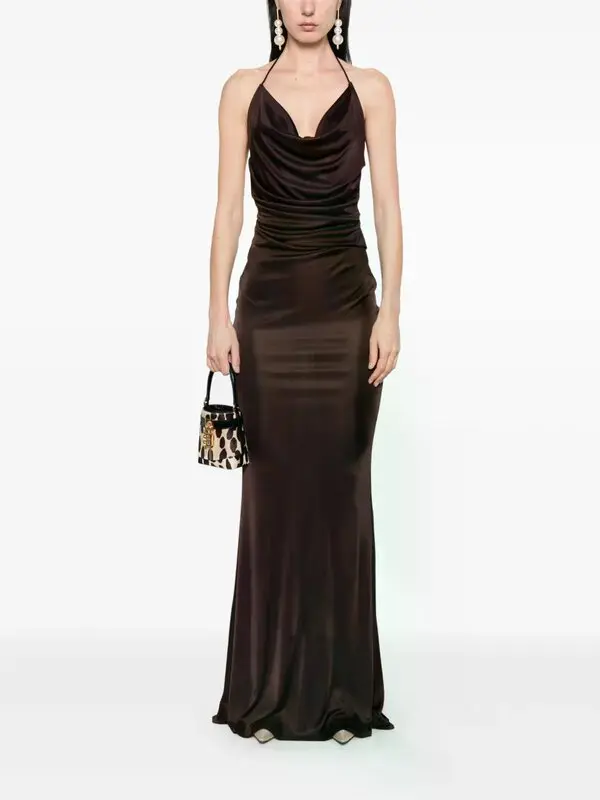Elisabetta Franchi Open-back Maxi Dress