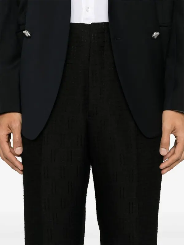 Fendi Ff Pattern" Linen Blend Trousers