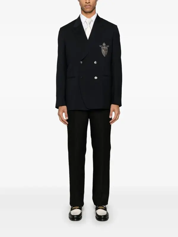 Fendi Ff Pattern" Linen Blend Trousers