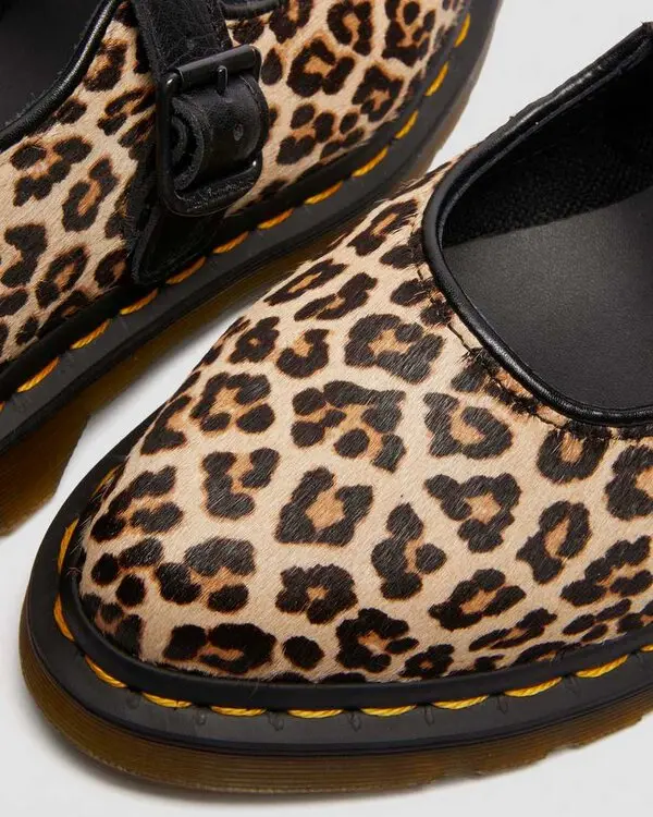 Dr. Martens Elphie Leopard Print Mary Jane Shoes