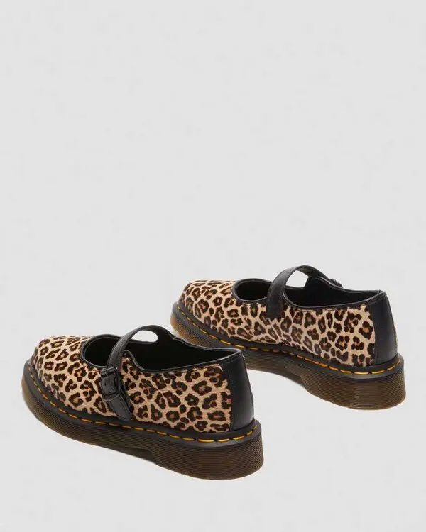 Dr. Martens Elphie Leopard Print Mary Jane Shoes