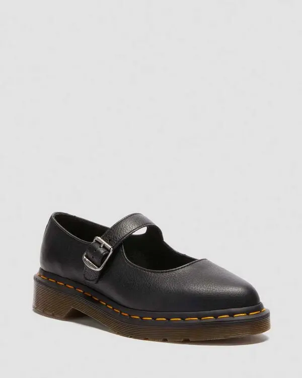 Dr. Martens Elphie Virginia Leather Mary Jane Shoes - Black