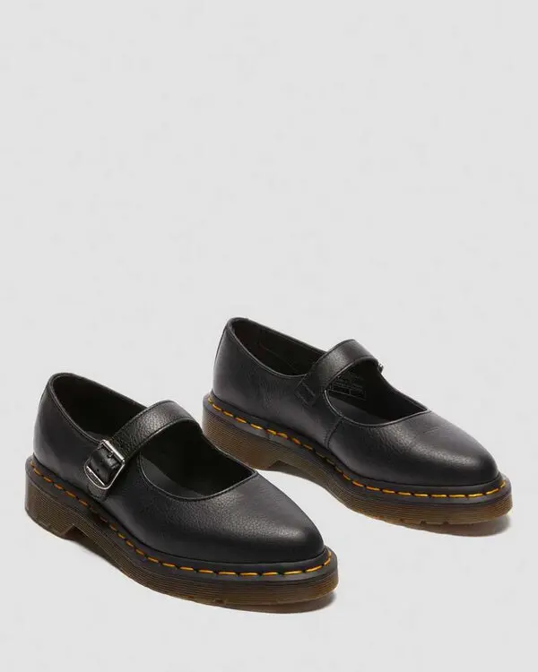 Dr. Martens Elphie Virginia Leather Mary Jane Shoes - Black