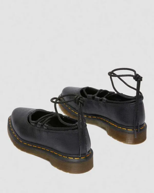 Dr. Martens Elphie Ii Virginia Leather Ballet Flats - Black