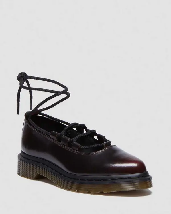 Dr. Martens Elphie Ii Leather Ballet Flats - Red