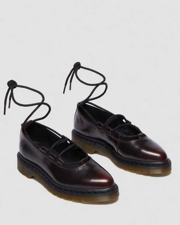 Dr. Martens Elphie Ii Leather Ballet Flats - Red