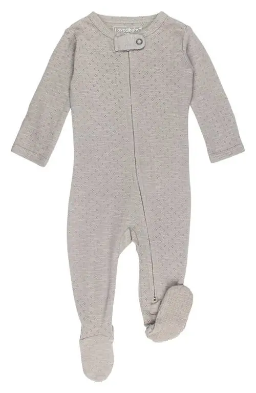L'OVEDBABY Organic Cotton Pointelle Footie - Cloud