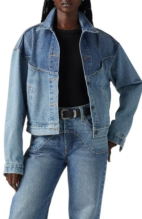 LEVI'S Shrunken '90s Western Denim Trucker Jacket - Ironic Iconic Trucker
