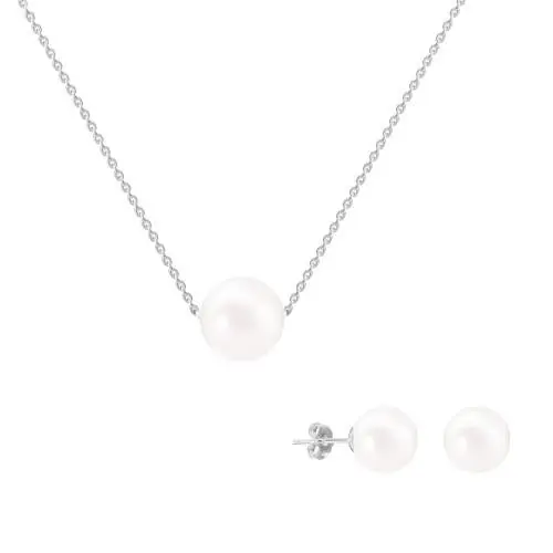 DONATELLO GIAN Name' Sterling Silver Shell Pearl Jewelry Set - White
