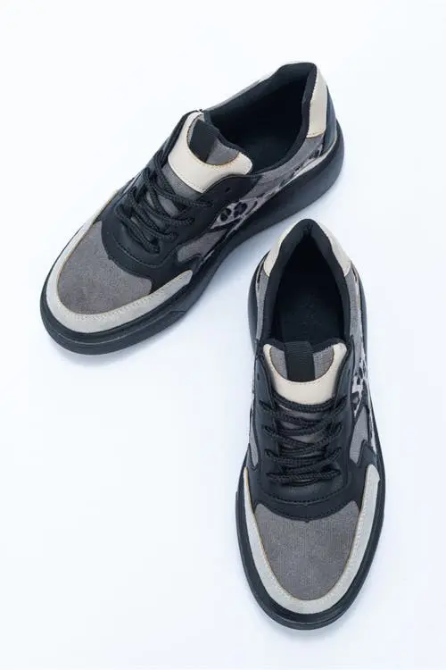 PROLOGUE SHOES Ida Platform Sneakers - Black