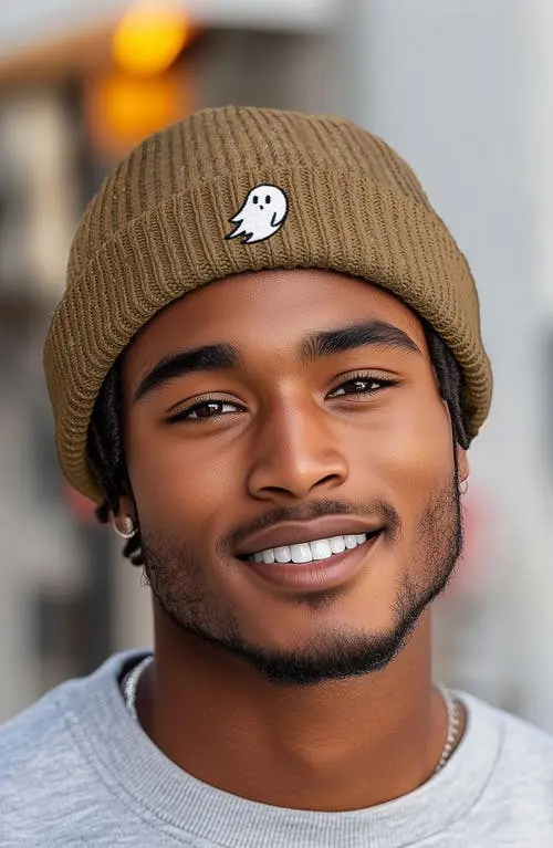 DALIX Ghost Fisherman Beanie - Tan