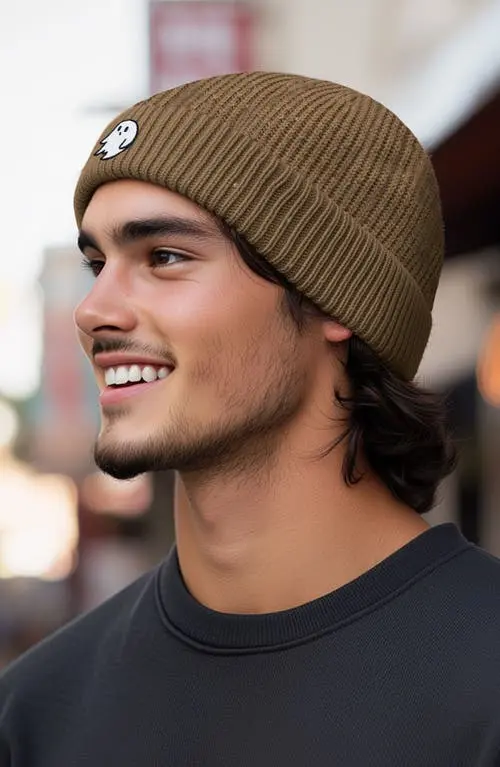 DALIX Ghost Fisherman Beanie - Tan
