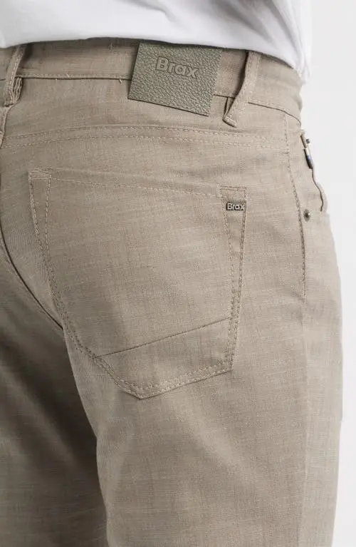 BRAX Chuck Stretch Chambray 5-pocket Pants - Nougat